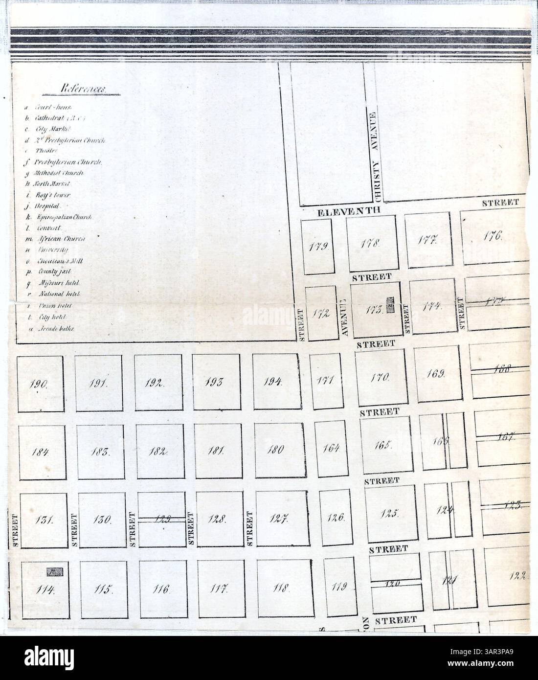This atlas, revised in 1835, includes a city plan of St. Louis based on ...