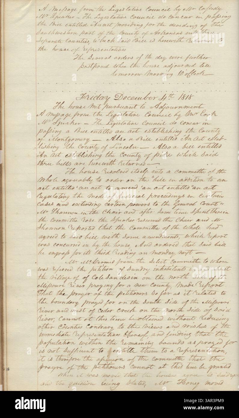 Records of the Missouri House of Representatives' meetings in St. Louis ...