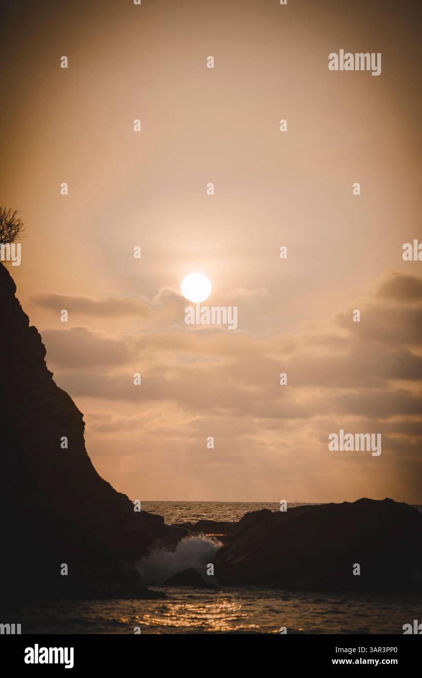 Scenic Beaches of Ecuador – Aerial Views and Sunset Seascapes Stock ...