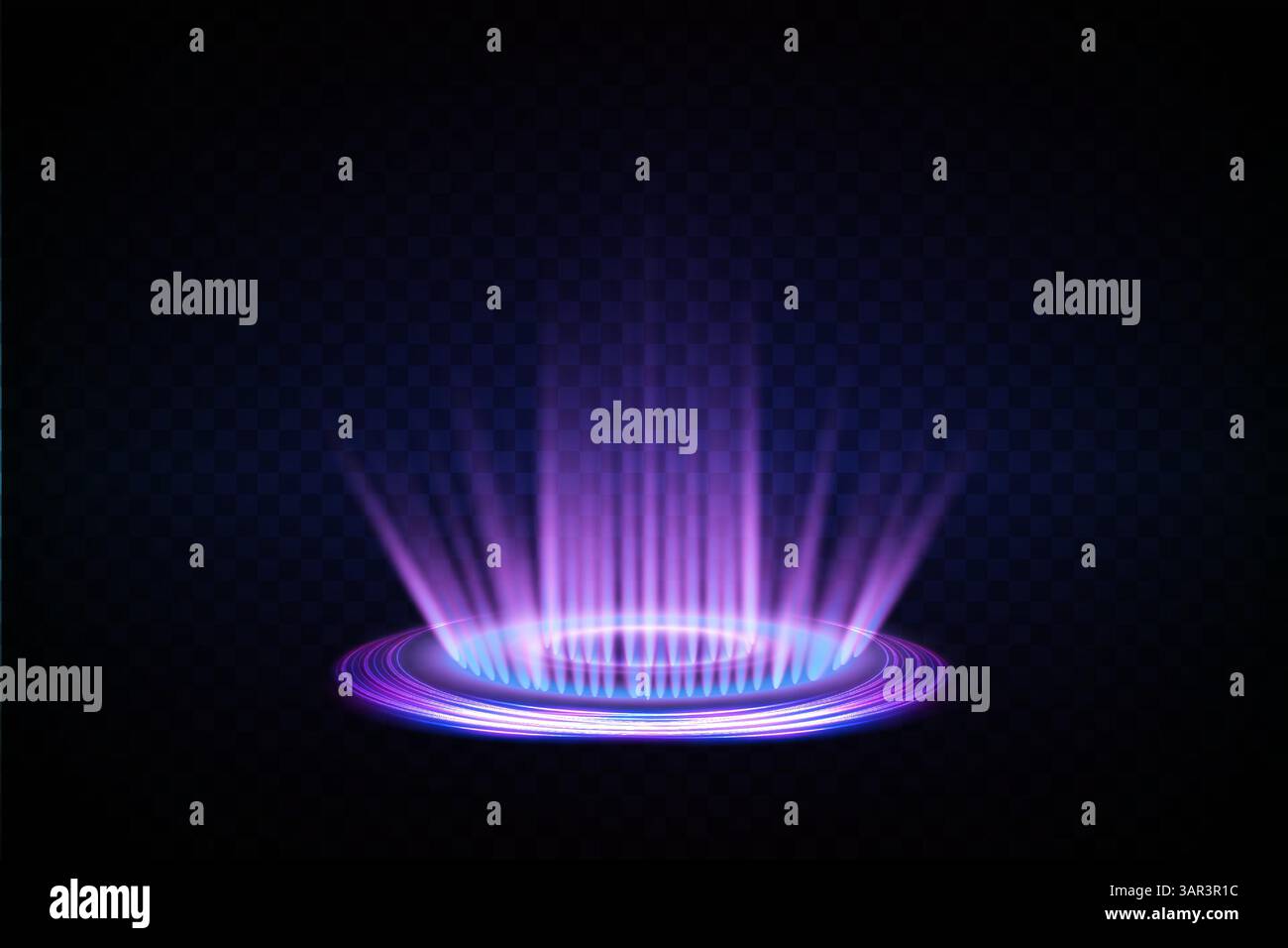 Abstract Light Rays Emanating Beautifully from a Circular Base with ...