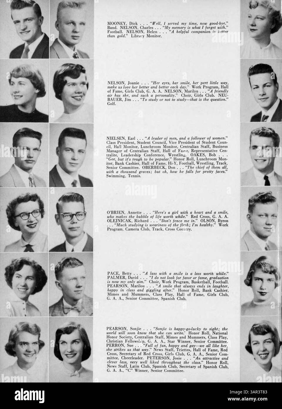 The 1953 Central High Yearbook, titled 'Centralian,' highlights the ...