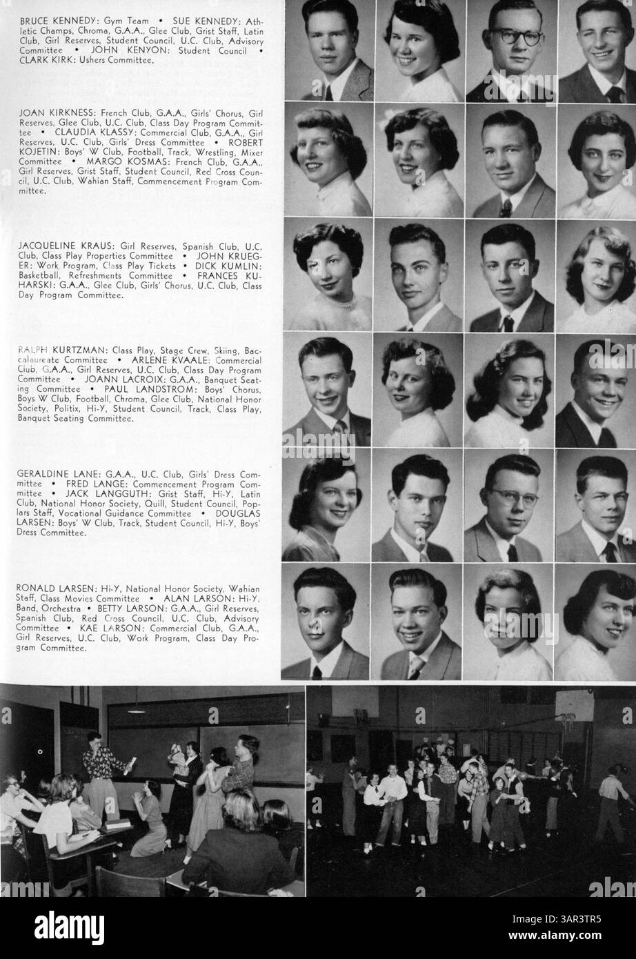 The 1951 Washburn High School yearbook features students, faculty ...