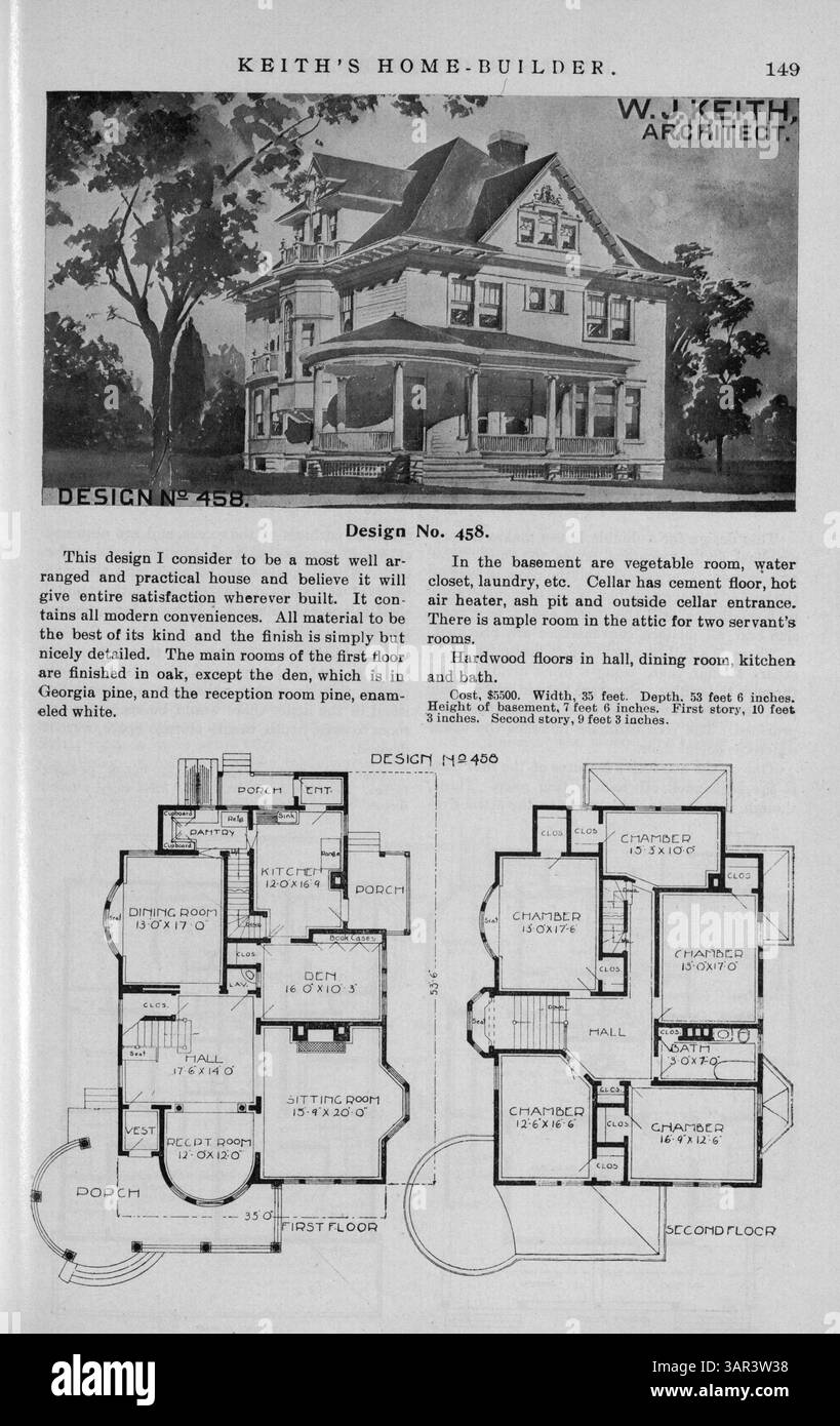 Keith's Home-Builder, a monthly publication from 1900, includes house ...