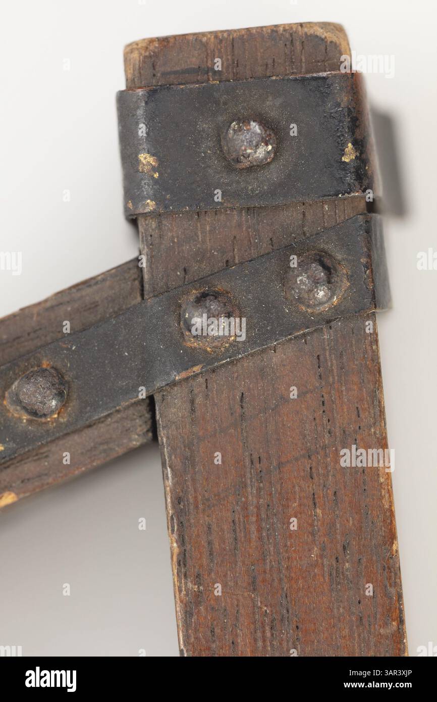 This patent model for a dredging machine, patented by Stephen H. Long ...