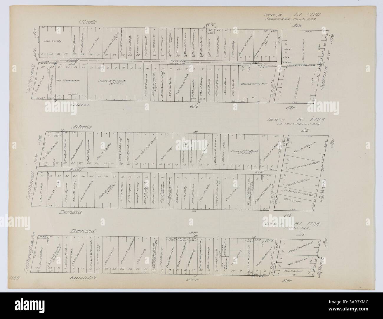 Map from the City Blocks series, detailing the land divisions of Blocks ...