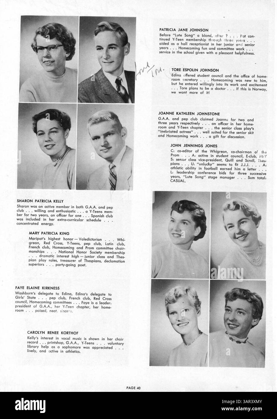 The 'Whigrean' 1955 yearbook from Edina-Morningside High School ...