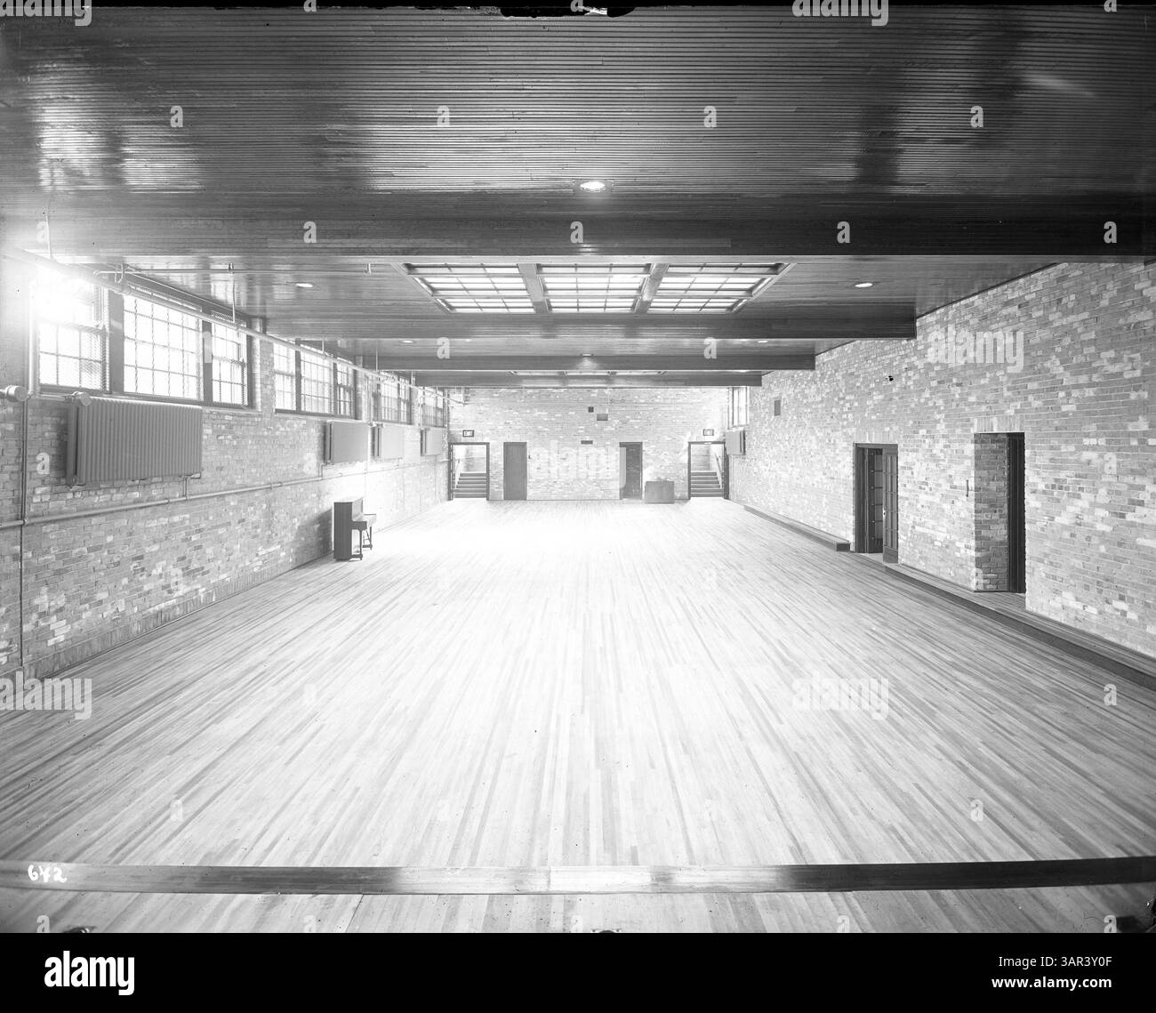 The new gymnasium at Monroe School, as shown in an interior photo of ...