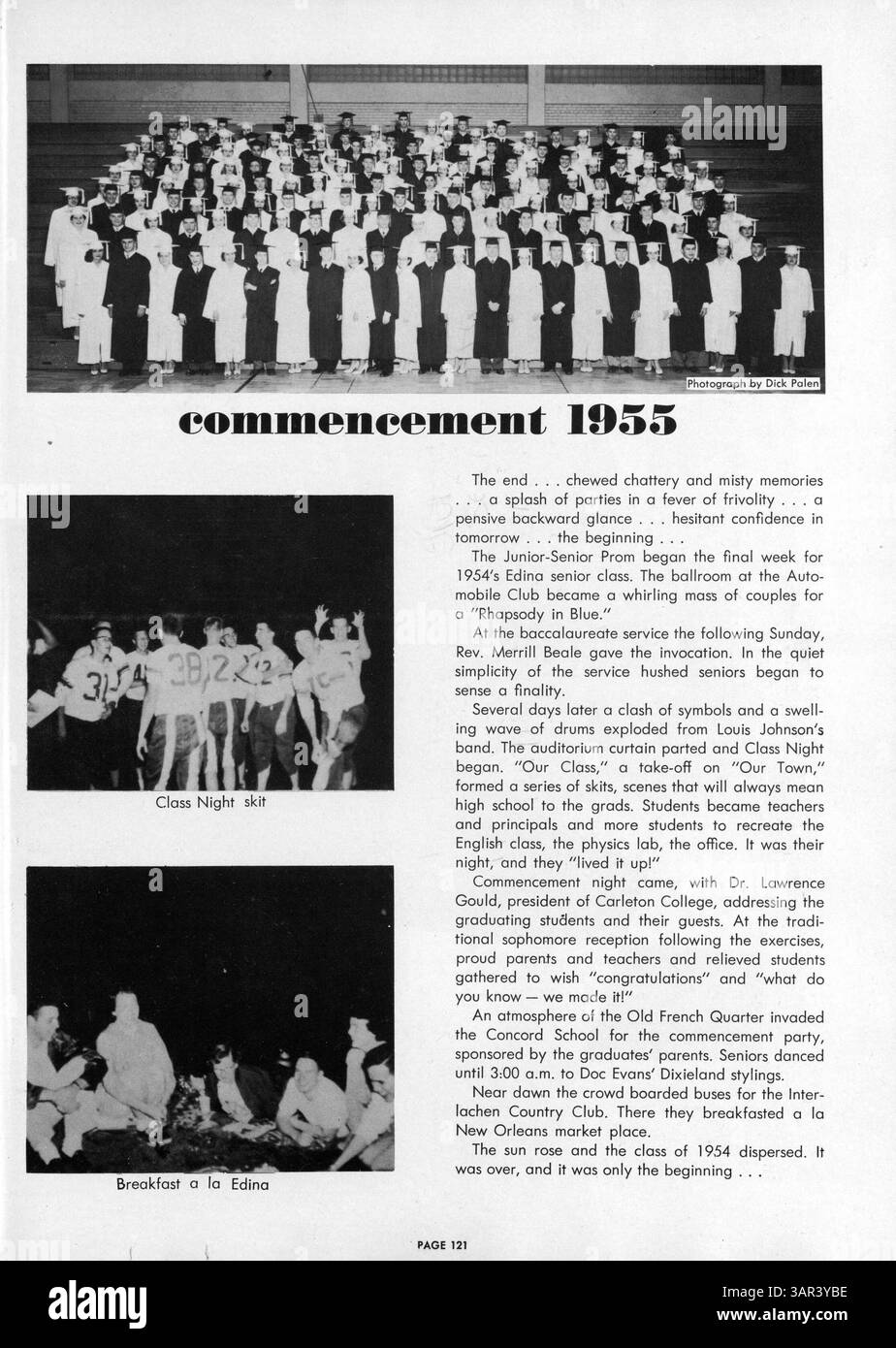 The 'Whigrean' yearbook from Edina-Morningside High School, 1955 ...