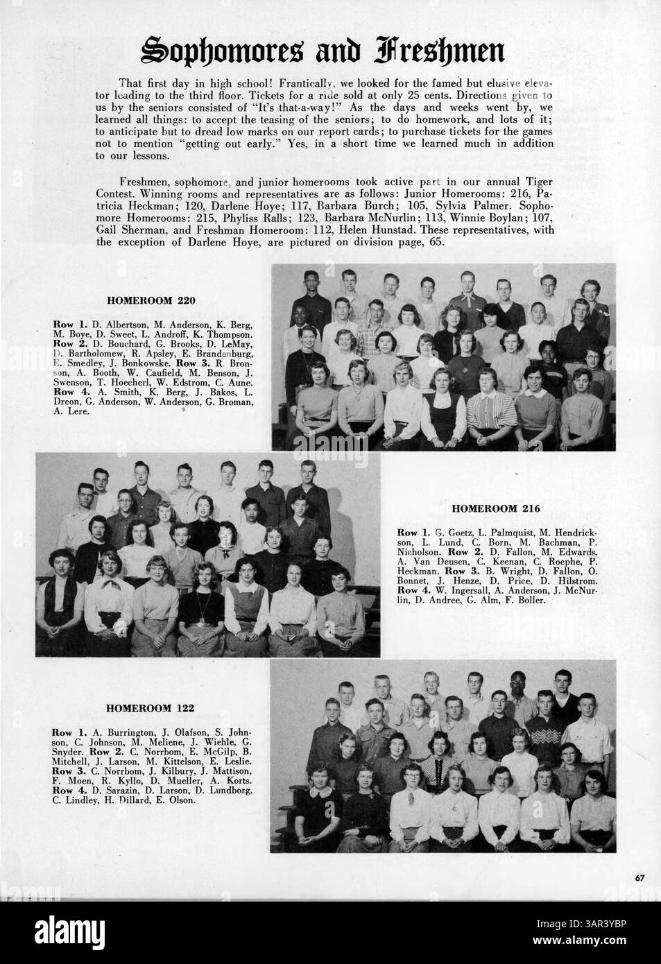 The '1953 Tiger' yearbook from South High documents the students ...