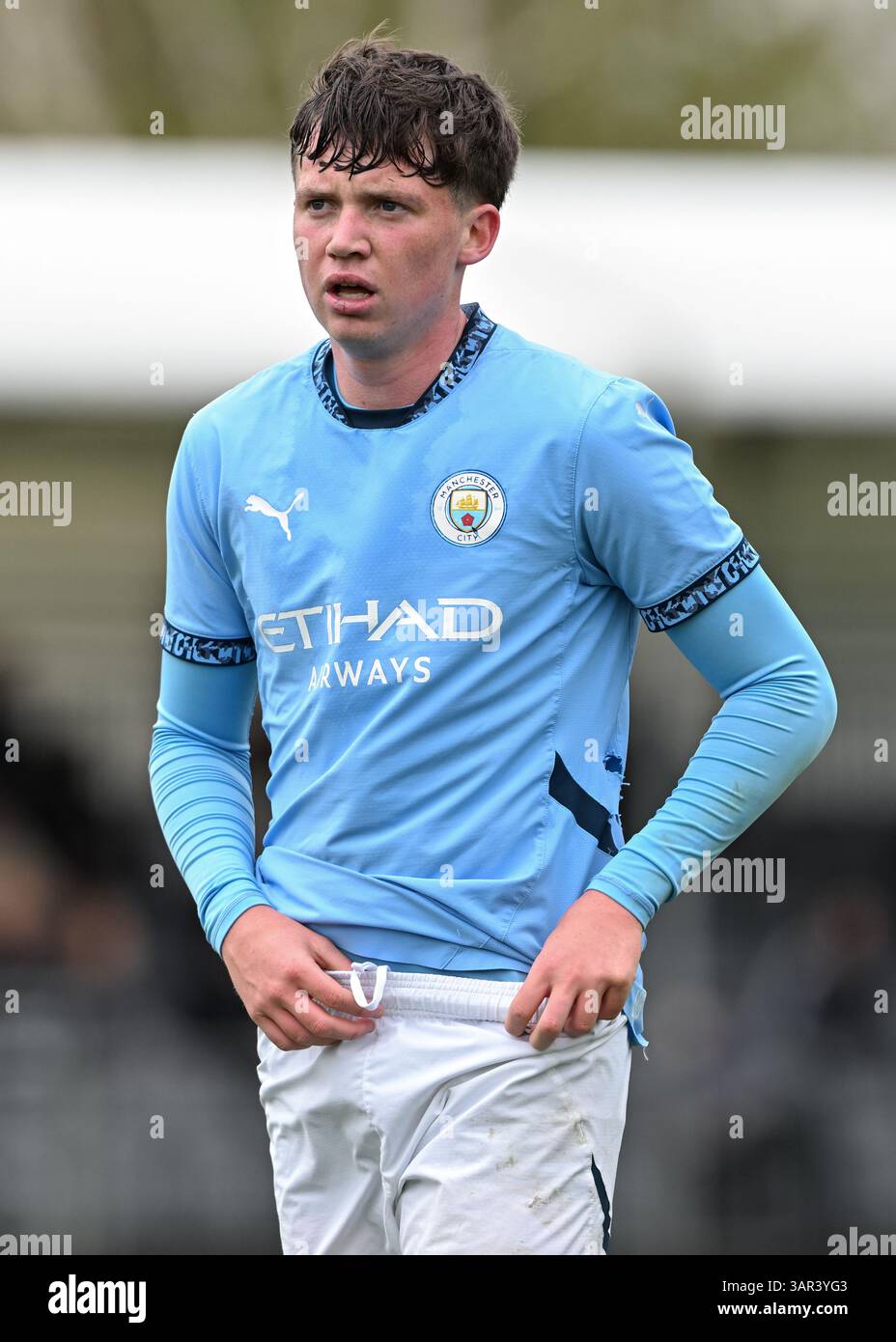 Liverpool, UK. 16th Apr, 2025. Kian Ben Noble of Manchester City during ...