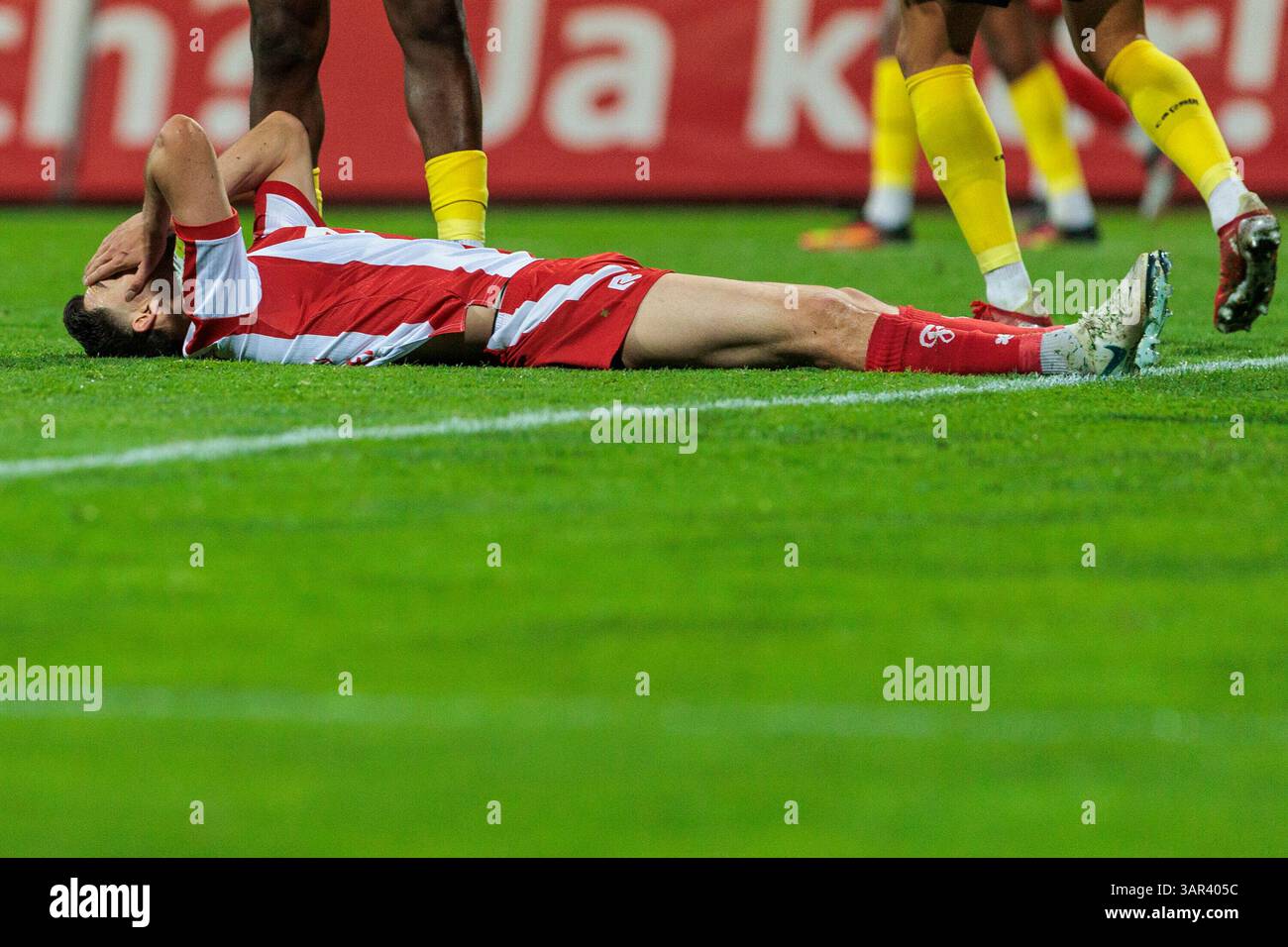 Danny Breitfelder (Fortuna K?ln, #29) entt?uscht. Mittelrheinpokal, Halbfinale, Fortuna K?ln ...