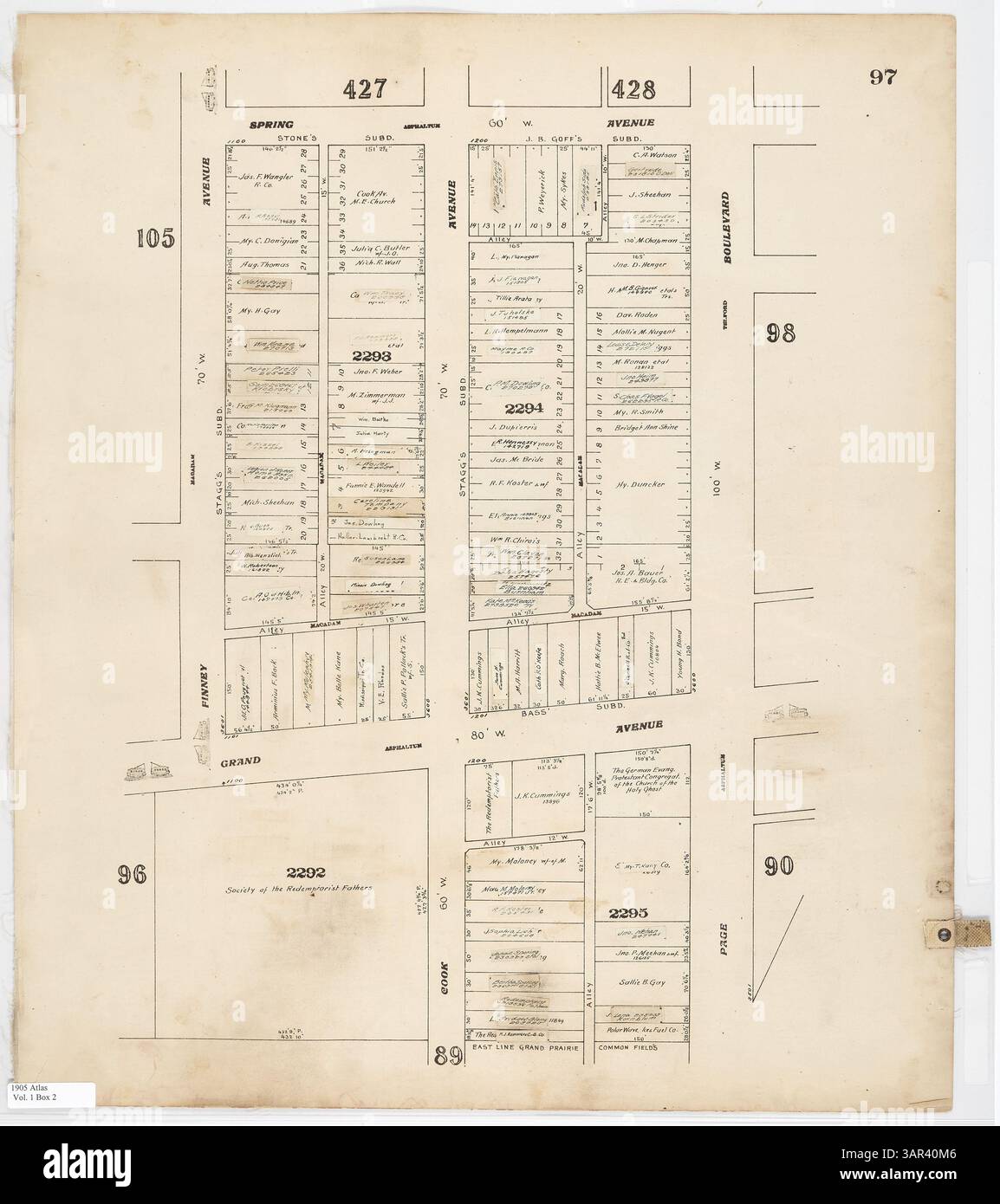 Volume 1 of the Atlas of the City of St. Louis covers detailed maps and ...