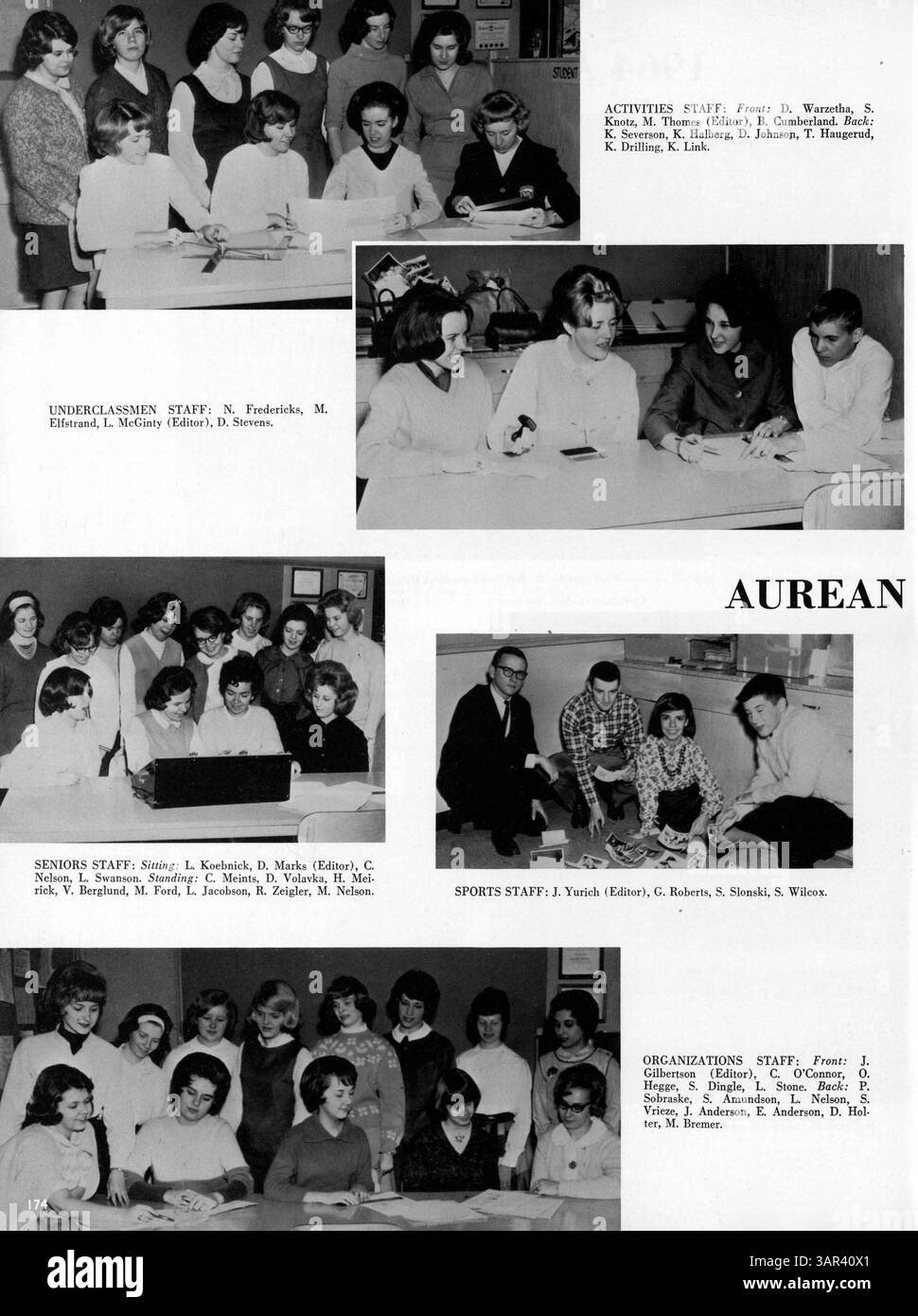 The 1964 Richfield High School yearbook documents students, teachers ...