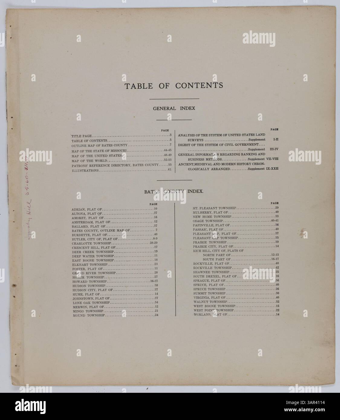 A standard atlas of Bates County, Missouri, detailing maps and ...