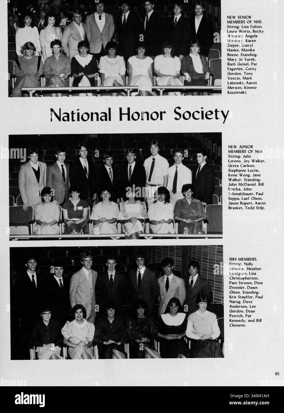 The 'Eighty Five Villager' yearbook from 1985 documents the activities, athletics, students, and ...