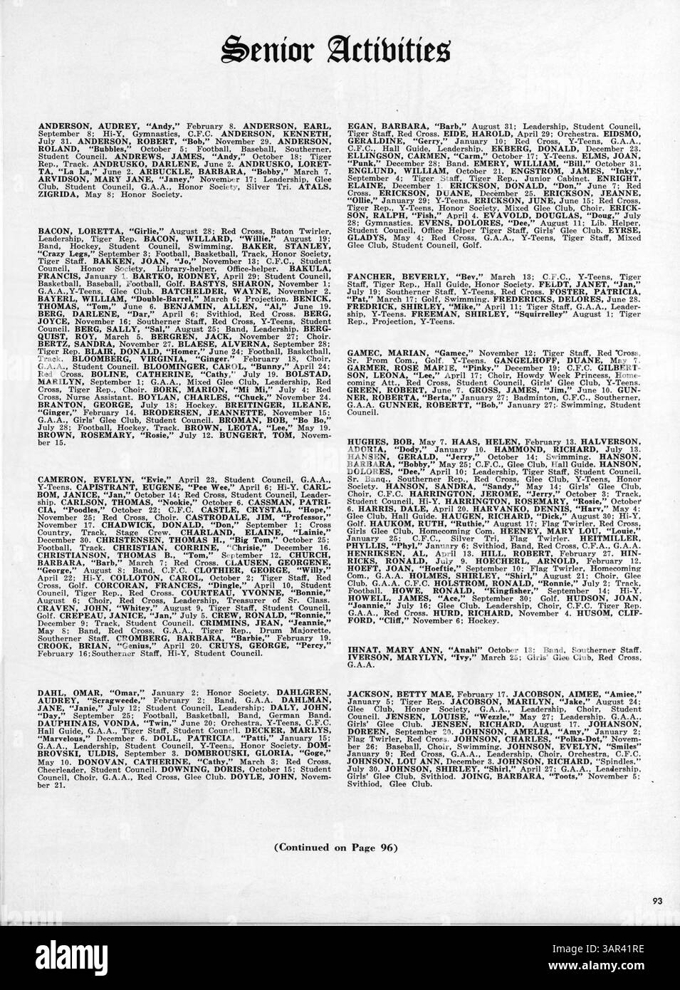 The 1953 South High Yearbook, 'Tiger,' documents the students, teachers ...