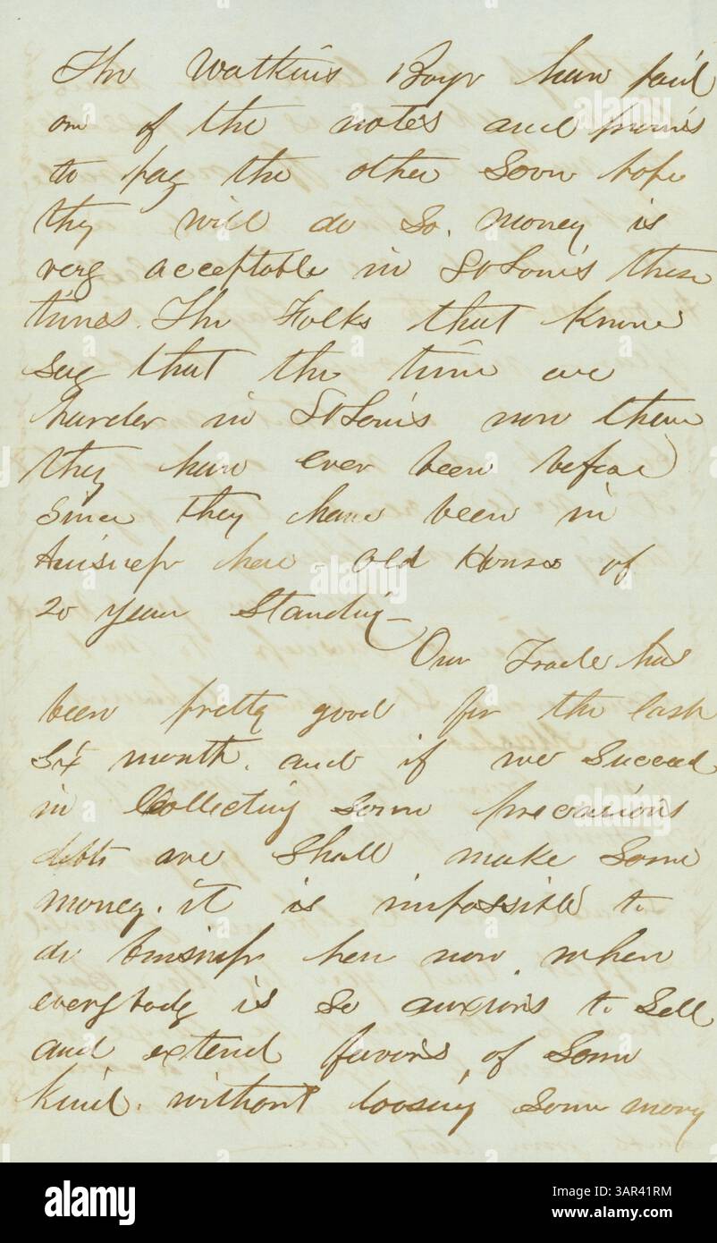 A letter from Jud Bemis of St. Louis to Stephen A. Bemis, dated ...