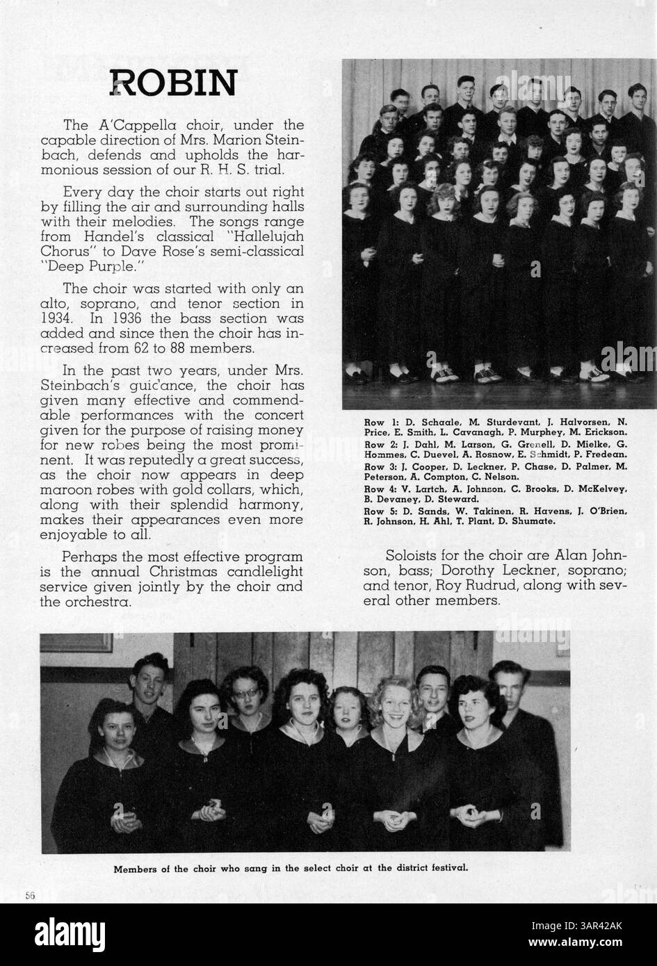 The 1946 Robbinsdale High School Yearbook, 'The 1946 Robin,' captures a ...