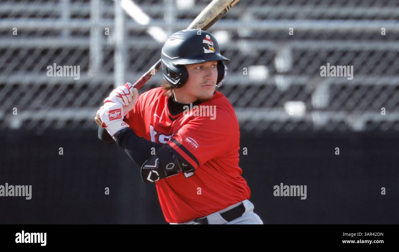 Youngstown St. outfielder Eli Brown (2) at bat against the Bowling ...