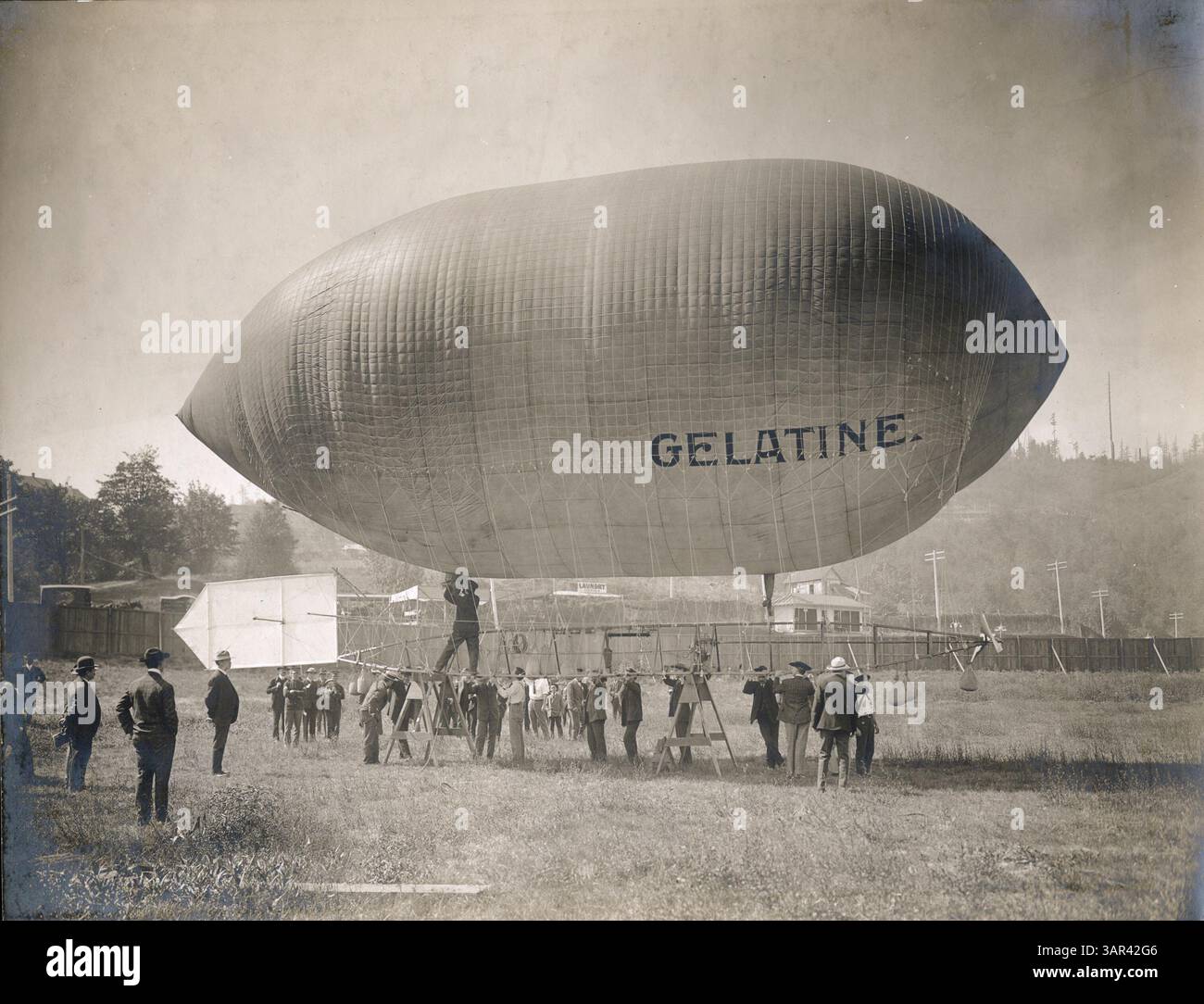 This image, *PH037 0929*, from Angelus Studio, shows a blimp labeled ...