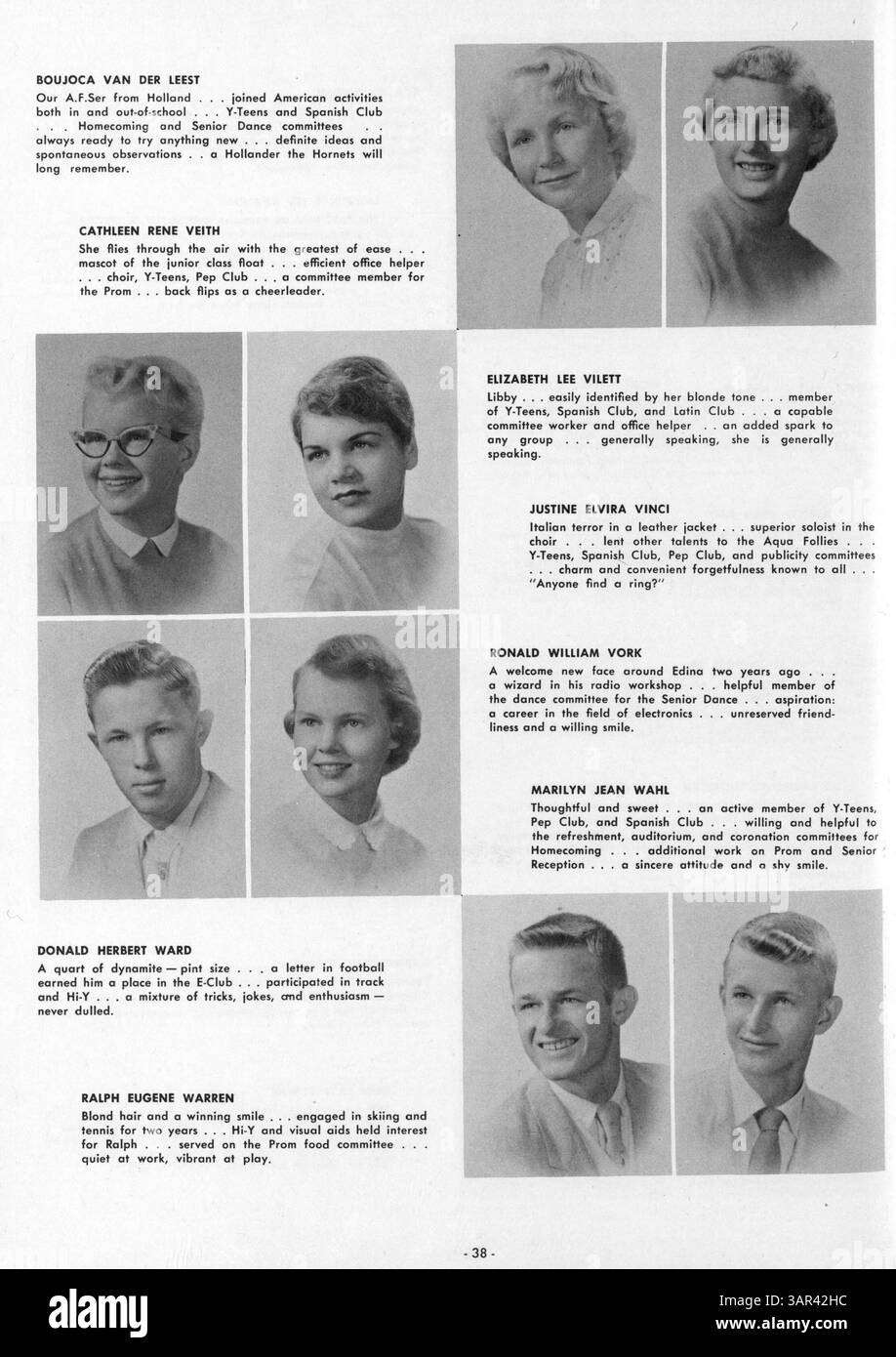 The 1956 'Whigrean' yearbook from Edina-Morningside High School ...