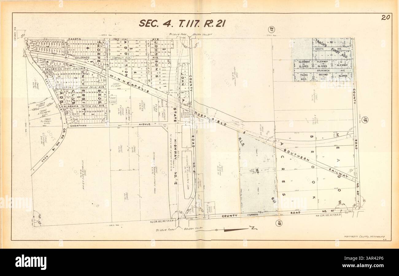 This Atlas features a complete set of plat maps for Golden Valley ...