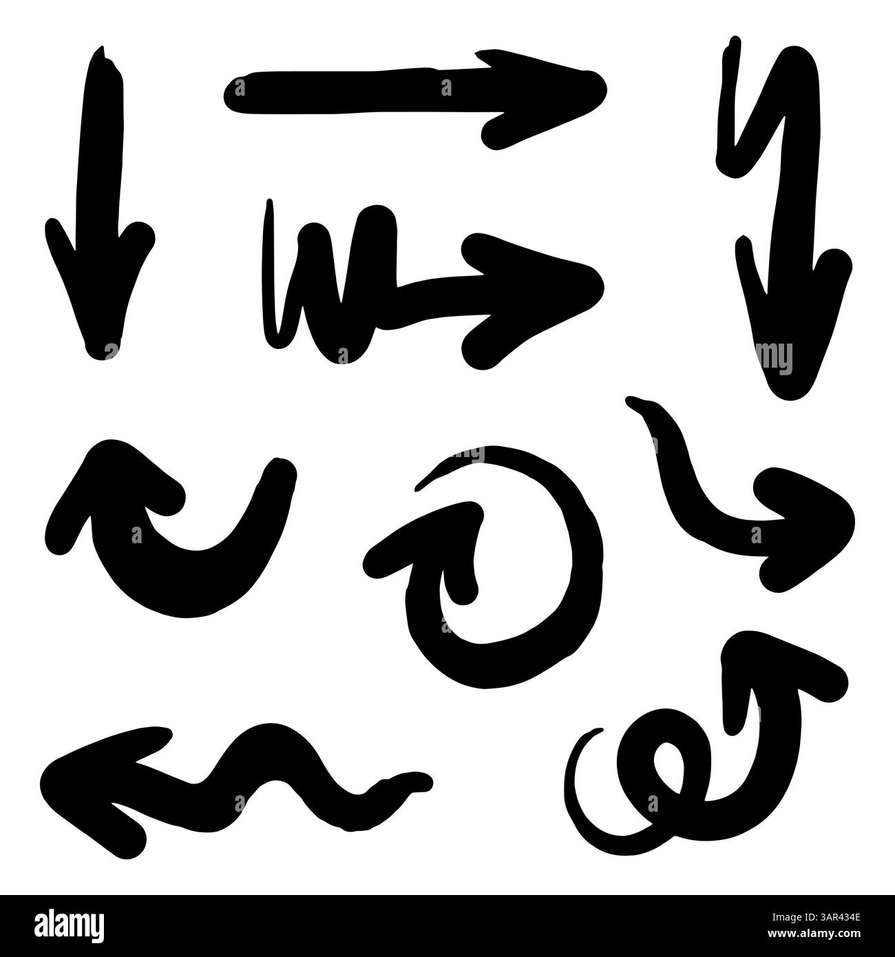 Vector hand drawn arrow in abstract doodle line style Stock Vector ...