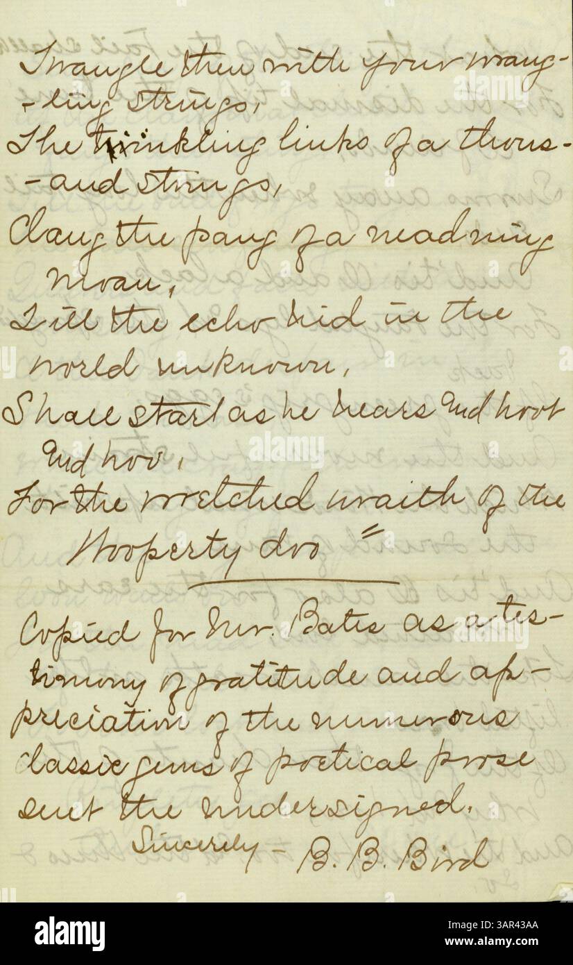This letter, written by B.B. Bird on March 28, 1882, includes a reply ...