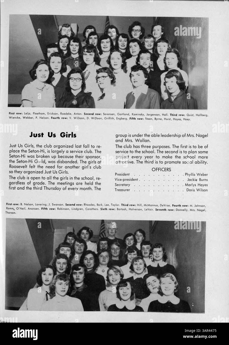 The 1951 'Sagamore' Yearbook from Roosevelt High School documents key ...