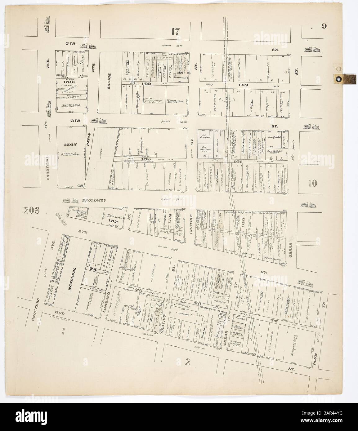 This map from the Atlas of the City of St. Louis (Volume 1) displays ...