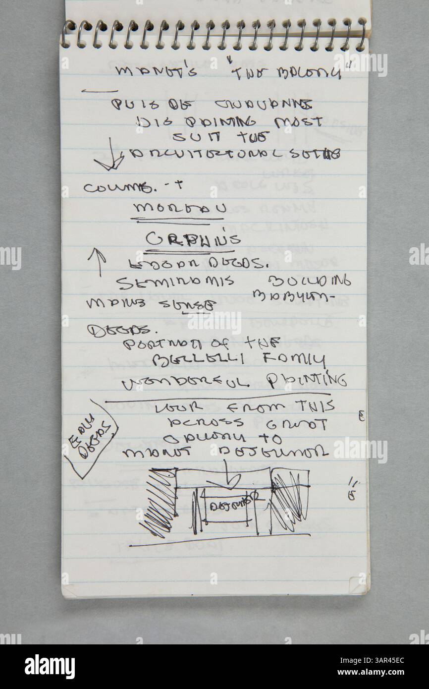 Ruled notepad from the St. Louis Post-Dispatch featuring notes and ...