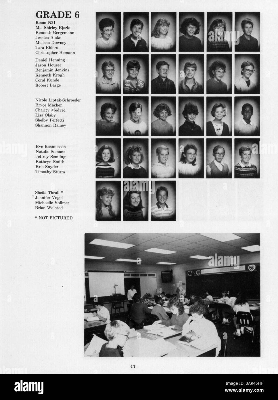 The Oxbow Creek Elementary School Yearbook 1988 records the students ...