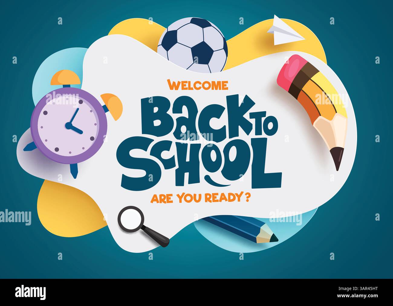 Welcome back to school greeting template clipart. Back to school text ...