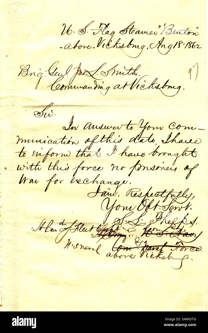 This letter, dated August 18, 1862, was signed by Seth Ledyard of the U ...
