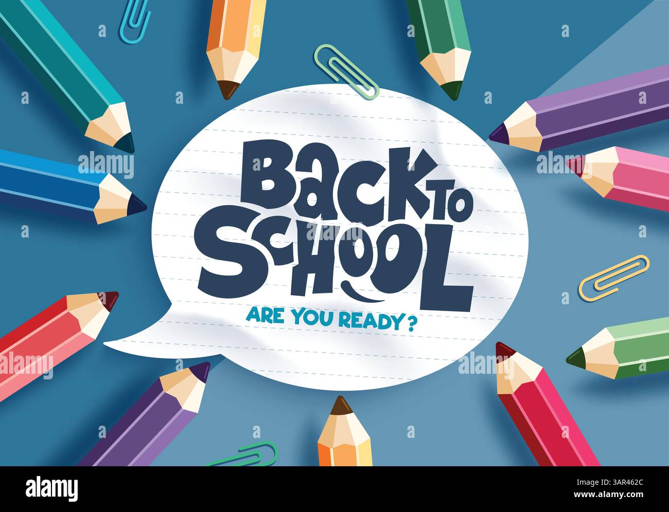 Back to school greeting template clipart. School educational greeting ...