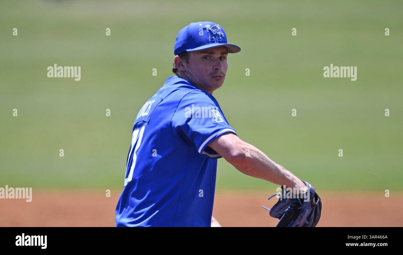 Memphis's Isaac Lucas during an NCAA baseball game on Sunday, April 13 ...