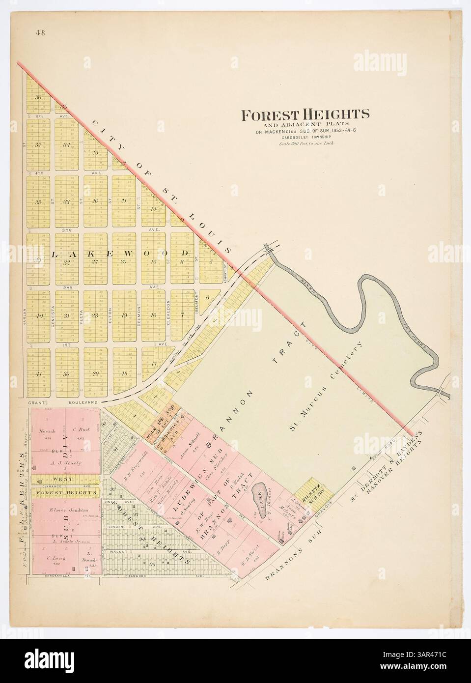 The 1909 plat book of St. Louis County, Missouri, features 138 pages ...