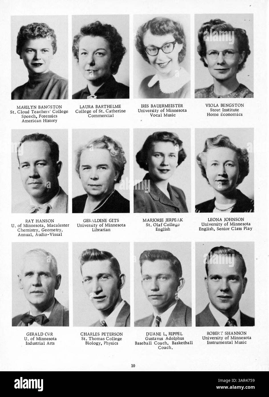 The 1954 Bloomington High School yearbook, 'Bloomington Bear,' reflects ...