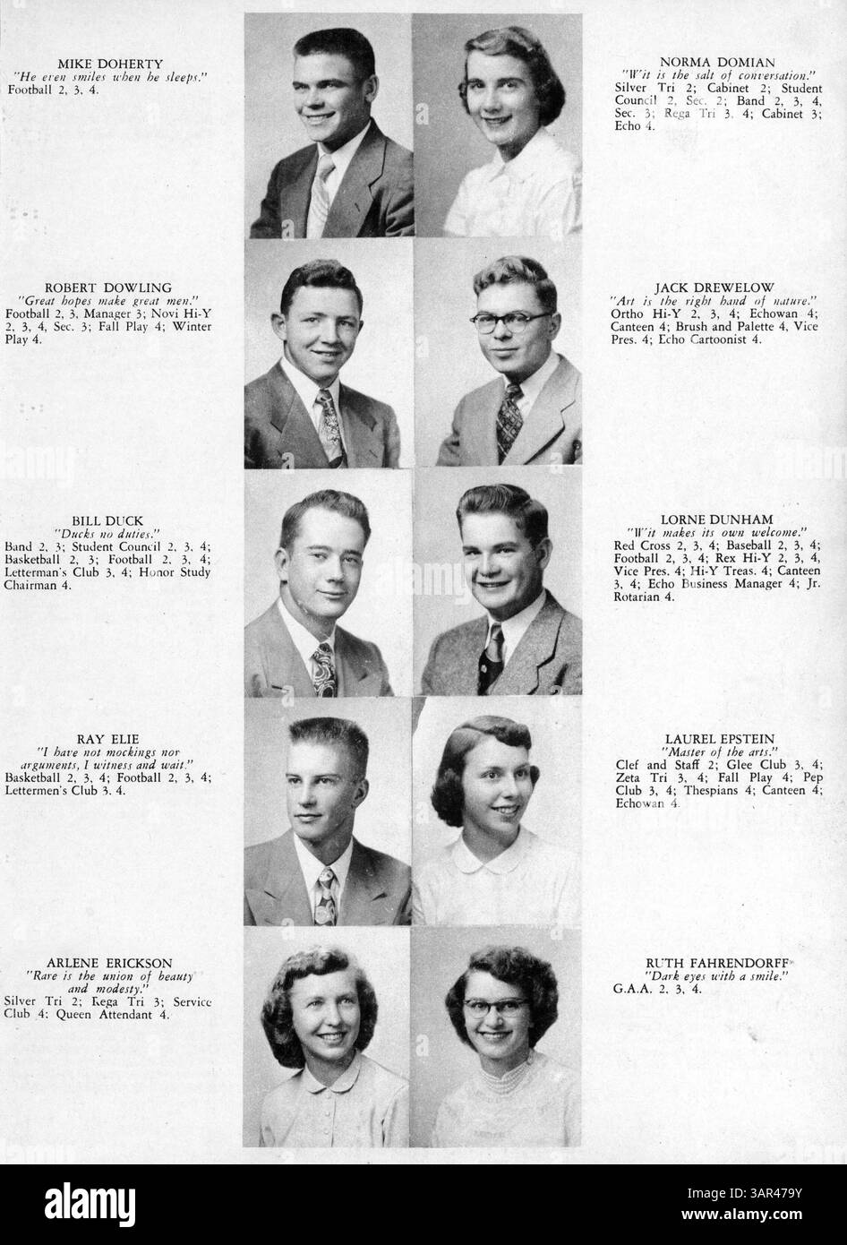 This 1952 yearbook, 'Echowan 52', from St. Louis Park High School ...