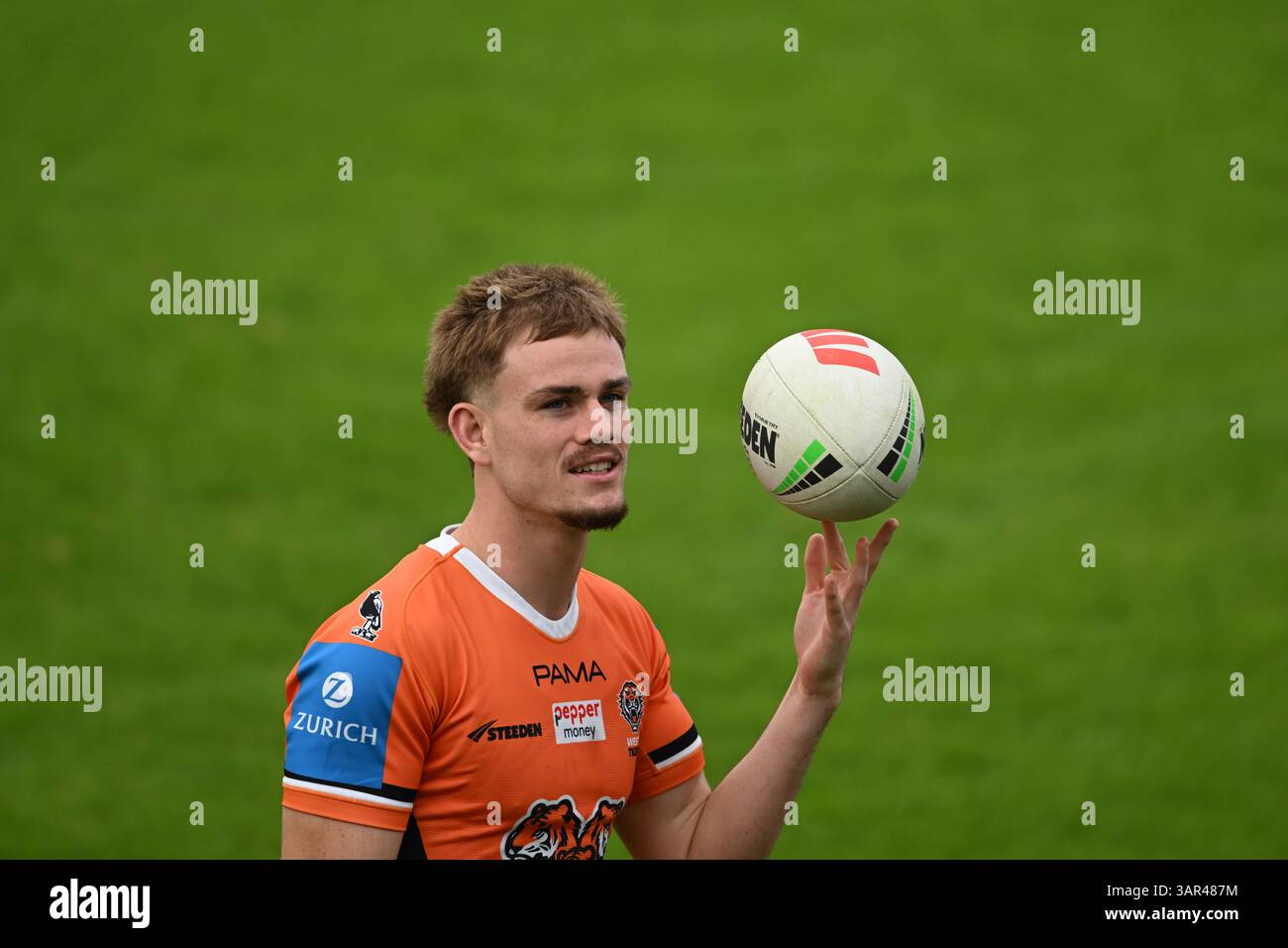 Sydney, Australia. 17th Apr, 2025. Lachlan Galvin during Wests Tigers ...