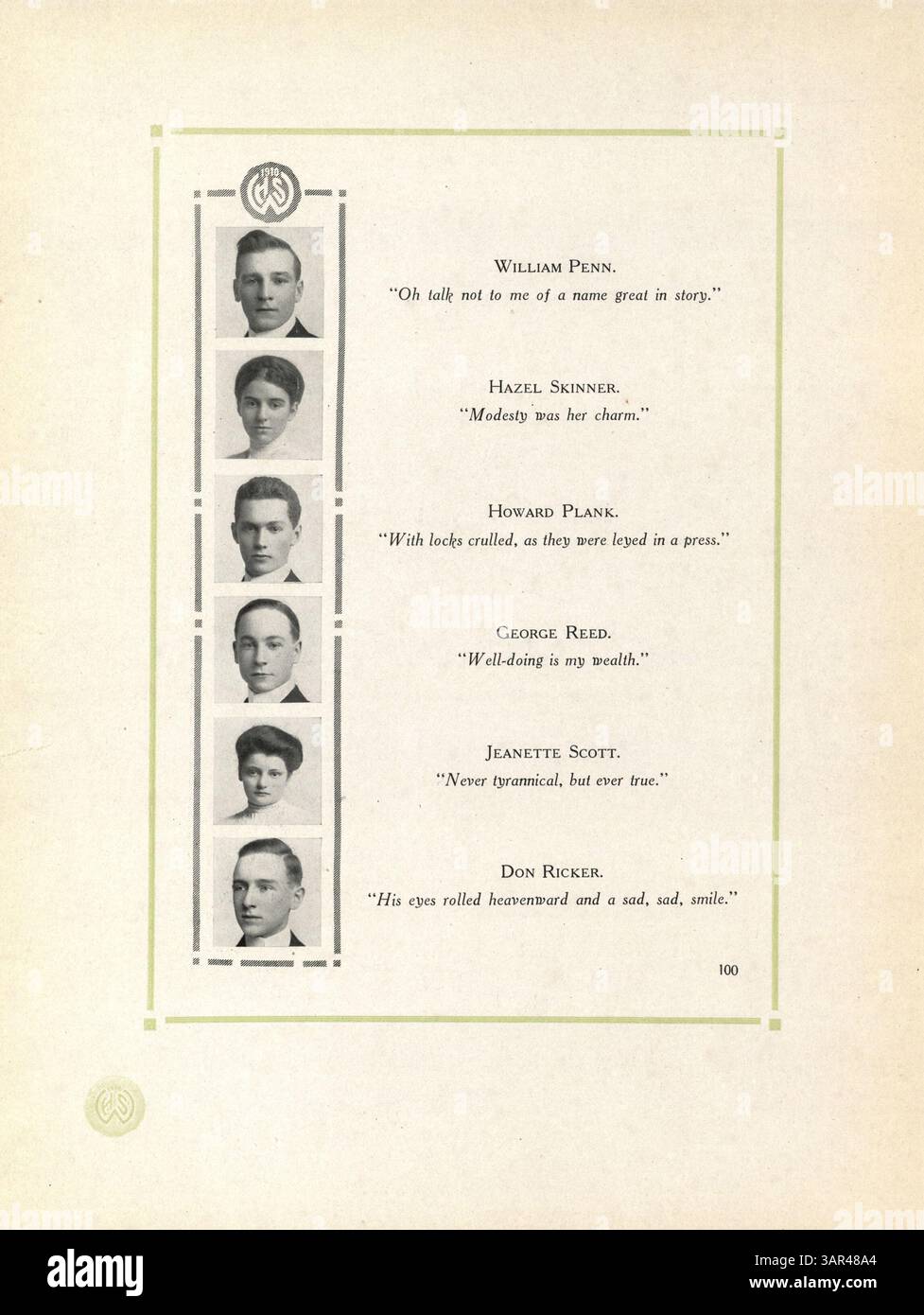 The 1910 West High Yearbook, 'Hesperian,' documents the students ...