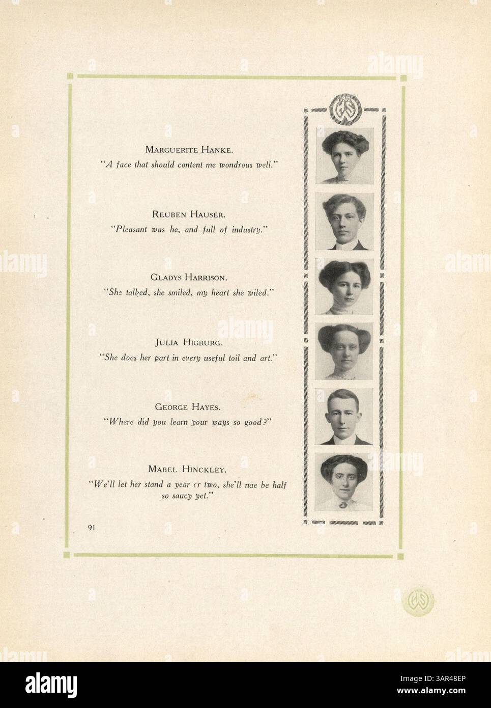 The 1910 'Hesperian' yearbook from West High School highlights students ...
