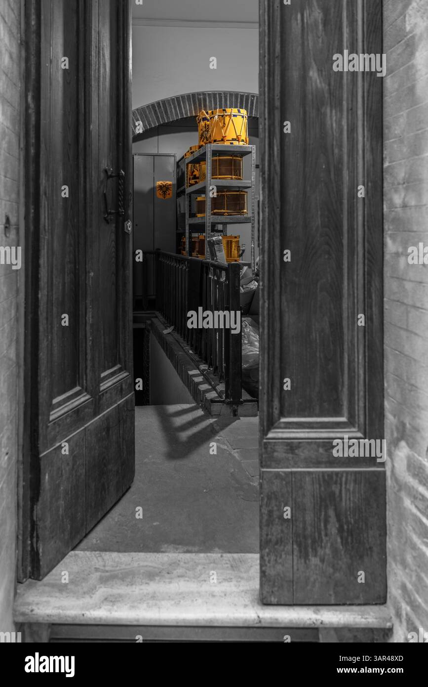 Dimly lit interior featuring wooden hi-res stock photography and images ...