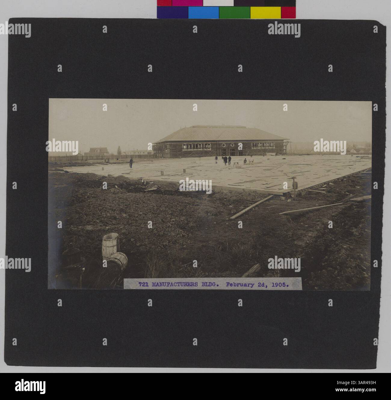 This image shows the Manufacturers Building, a historic structure ...