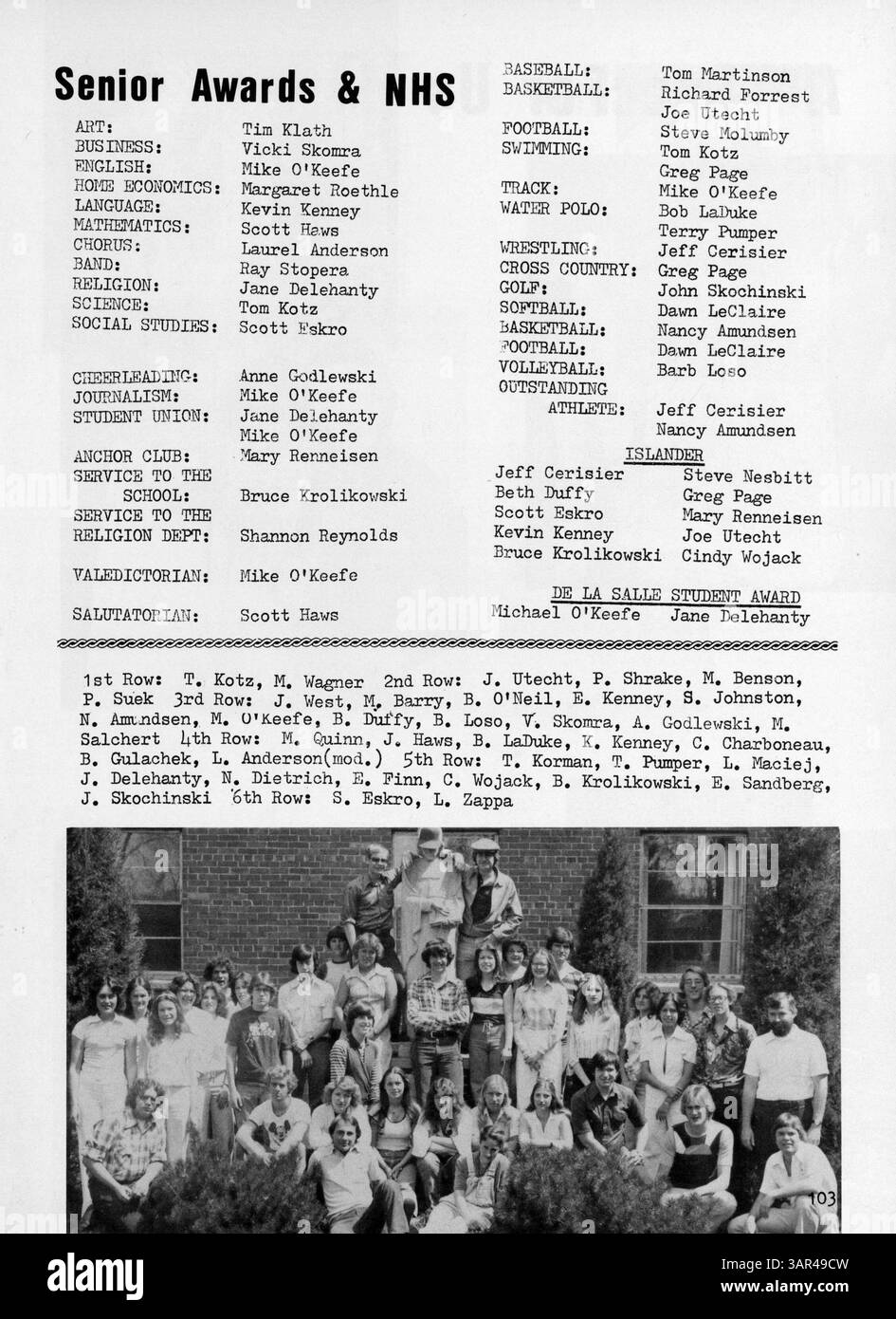 The 'Delta 78' yearbook from De La Salle High School preserves memories of the 1977-1978 school ...