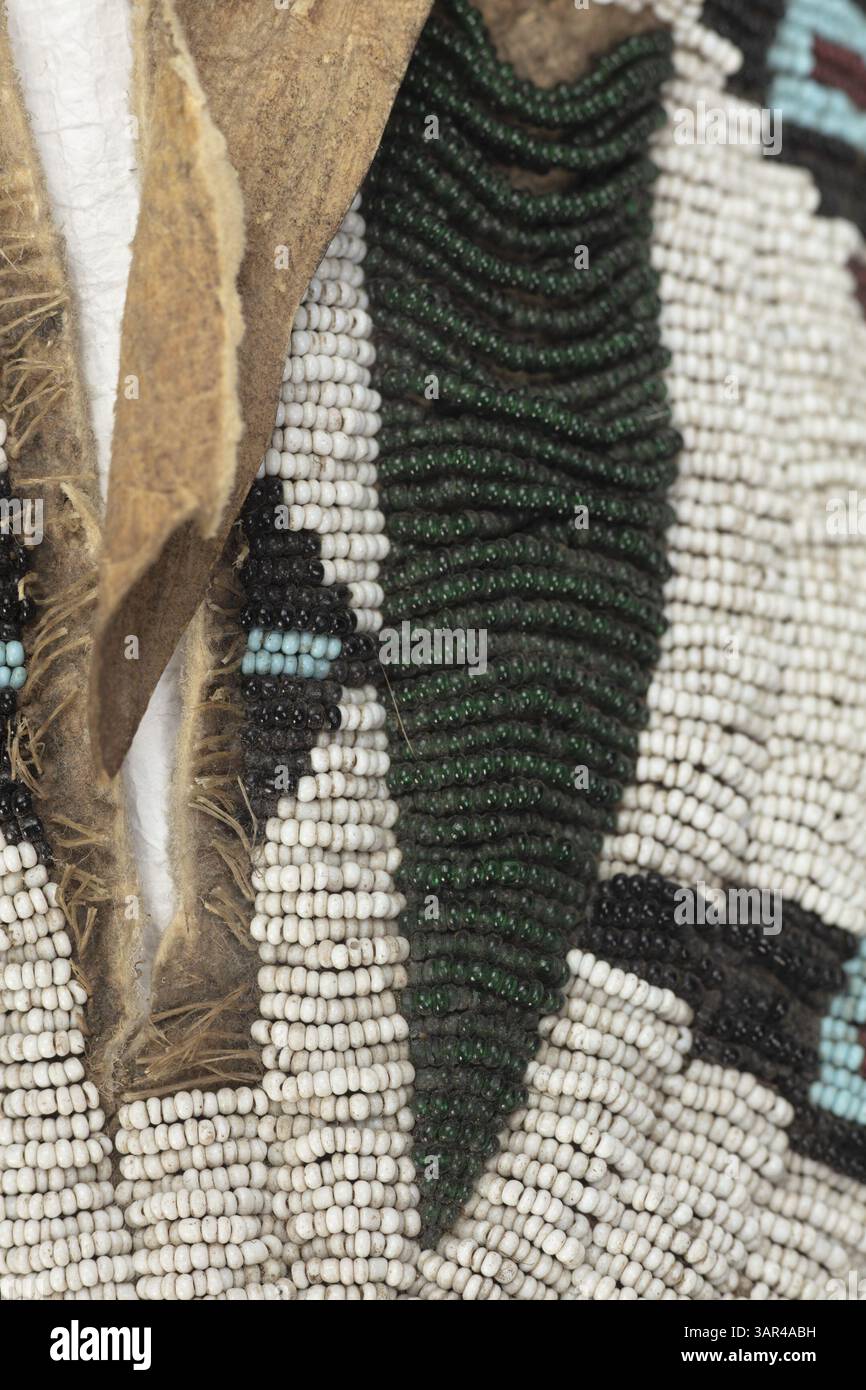 Cheyenne beaded moccasins, notable for their detailed beadwork ...