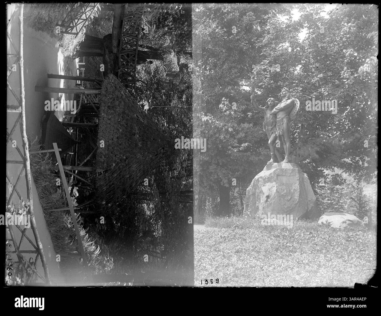 Photograph of the statue titled 'Coming of the White Man' at Exposition ...