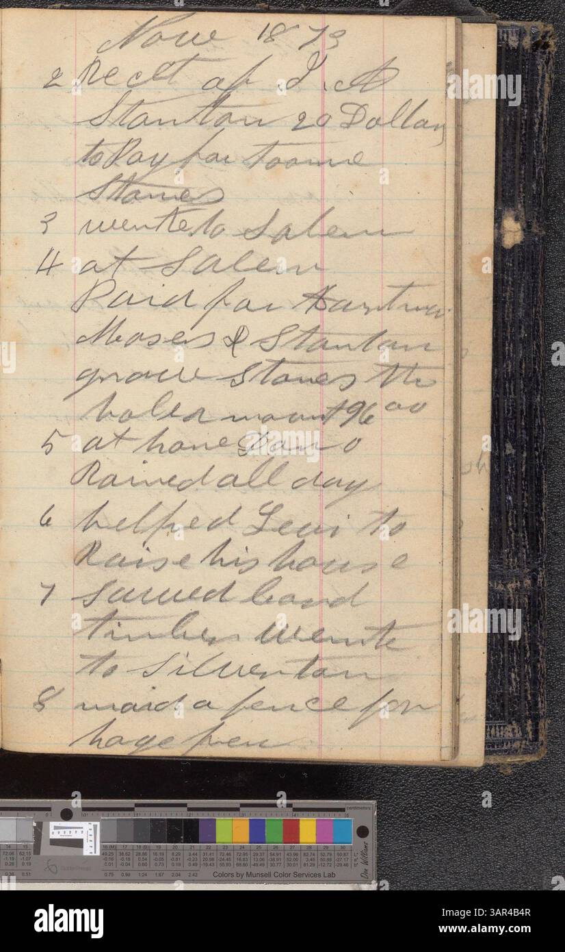 Diary from June 24, 1872, to September 30, 1874, documenting personal ...