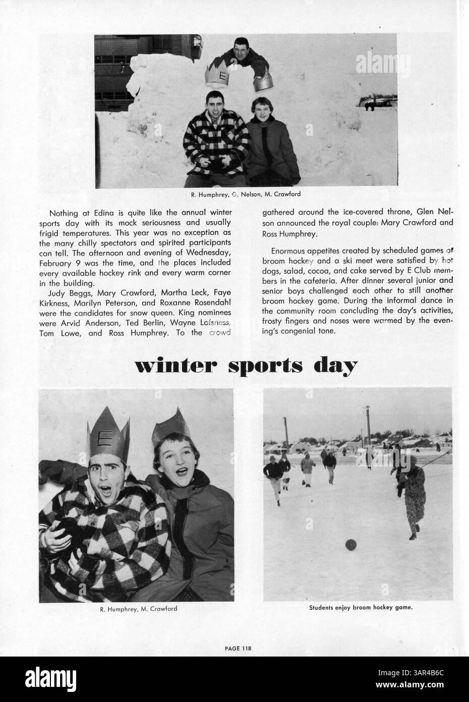 The 1955 'Whigrean' yearbook for Edina-Morningside High School offers a ...