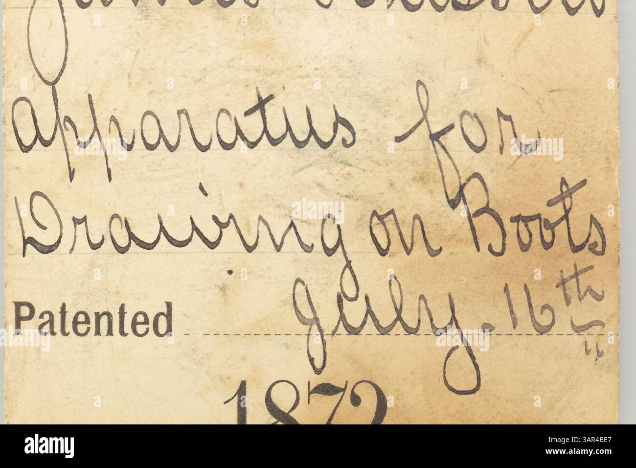 This 1872 patent model by James Russell (No. 129,175) was designed to ...